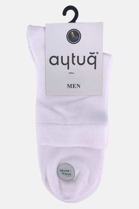 Aytuğ Erkek Yazılı Yarım Konç Çorap Modal Tencel | Pınar Tekstil