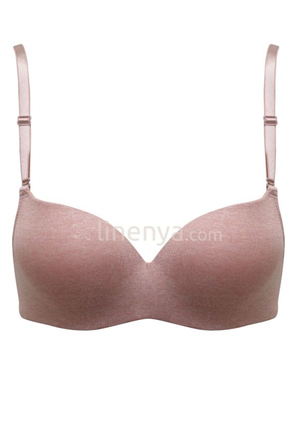 Belvü Kadın Destekli Sütyen Mikro Melanj Tulum - Kiremit | Pınar Tekstil