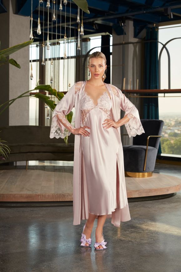 Nurteks Kadın Fantezi Gecelik Sabahlık Takım | Pınar Tekstil